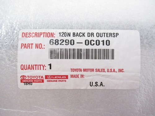 Genuine OEM Toyota 68290-0C010 Rear Liftgate Glass Lower Molding 2001 ...