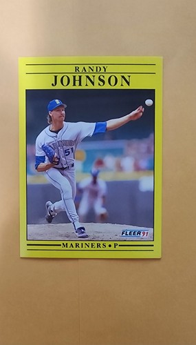 1991 Fleer - Randy Johnson #455 Seattle Mariners Hall of Famer - Mint ...