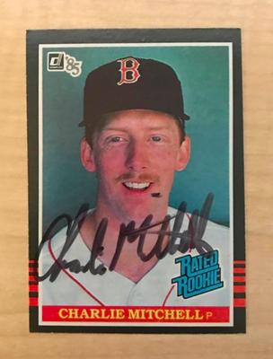 CHARLIE MITCHELL BOSTON RED SOX SIGNED AUTOGRAPHED 1985 DONRUSS RATED ...