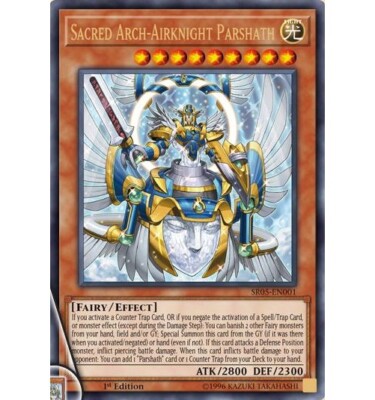 Yugioh- Sacred Arch-Airknight Parshath (Ultra Rare) (1st Edition ...