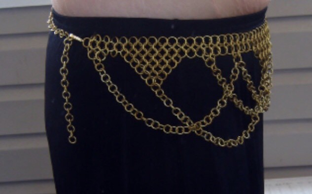 Handmade Gold Chainmail Boho Bellydance Belt Chain Mail Belly Dance | eBay