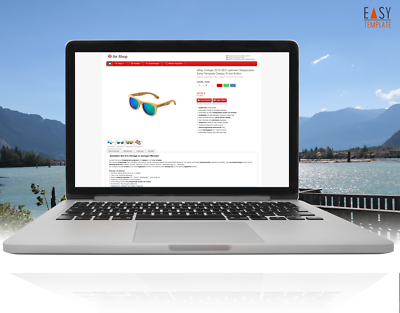 eBay Template 2022 SEO optimized Responsive Easy Template Design R red ...