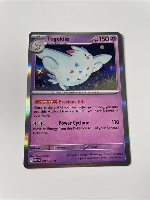 Pokémon TCG Togekiss SV03: Obsidian Flames 085/197 Holo Rare for sale ...