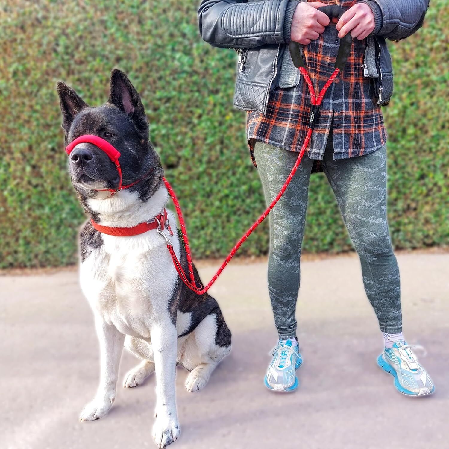 Figure of 8 Dog Lead With Padded Nose Loop-Anti Pull Dog Lead Stop Dog ...