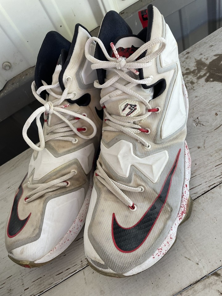 Nike LeBron 13 Friday the 13th 807219-106 Mens Size 13 Basketball Shoes ...