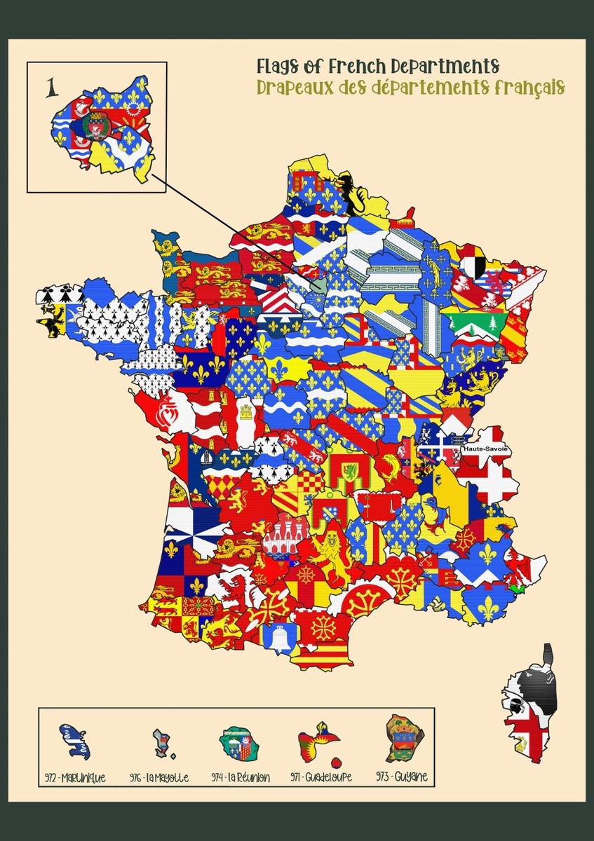 France Flag Map