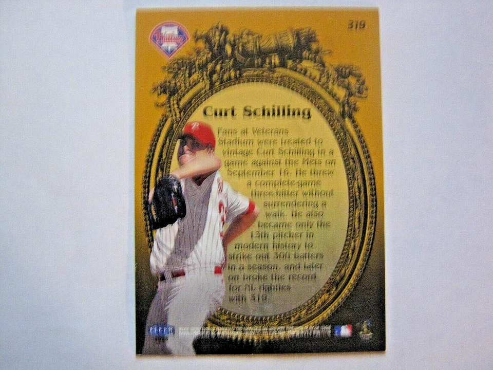 Curt Schilling 1998 Fleer Golden Memories Short Print Card #319 | eBay