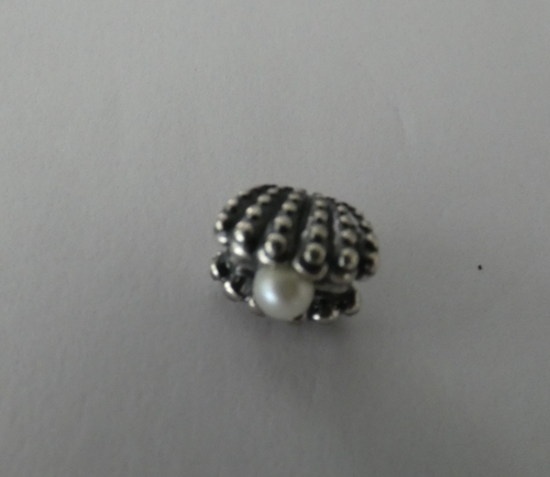 Pandora One of a Kind White Pearl Clam Shell Sterling Silver Charm | eBay