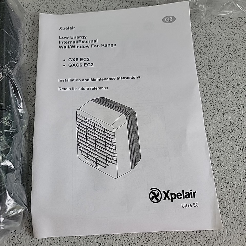 Xpelair GX6EC2 Kitchen Window Extractor Fan 6 inch 150mm New Unused ...