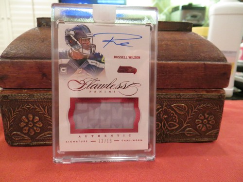 Panini Flawless Ruby On Card Autograph Jersey Seahawks Russell Wilson ...