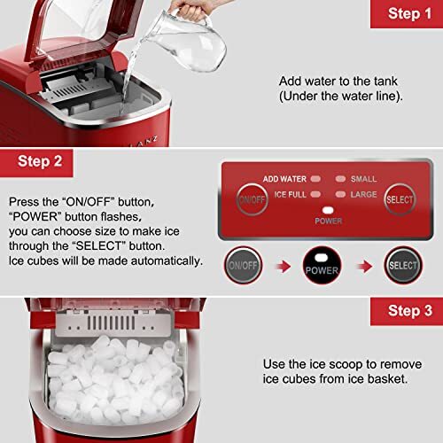 Galanz Portable Countertop Electric Ice Maker Machine, 26 lbs in 24 ...