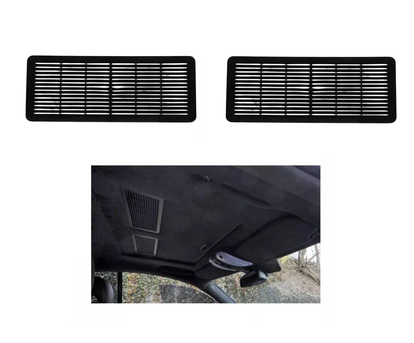 Mercedes W203 W210 W211 W220 Black Sunroof Ceiling Grille Cover Trims 2 ...