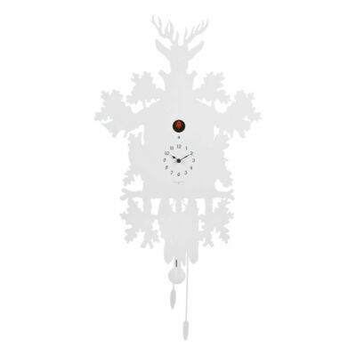 CUCU 373 white Domeniconi Modern Design Cuckoo Clock made in Italy | eBay