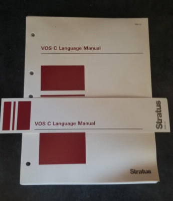 Stratus Computer C Language Software Manual | eBay