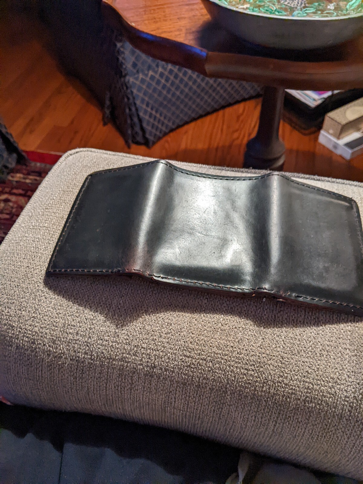 Genuine Shell Cordovan Trifold Wallet Color 8 - Gem