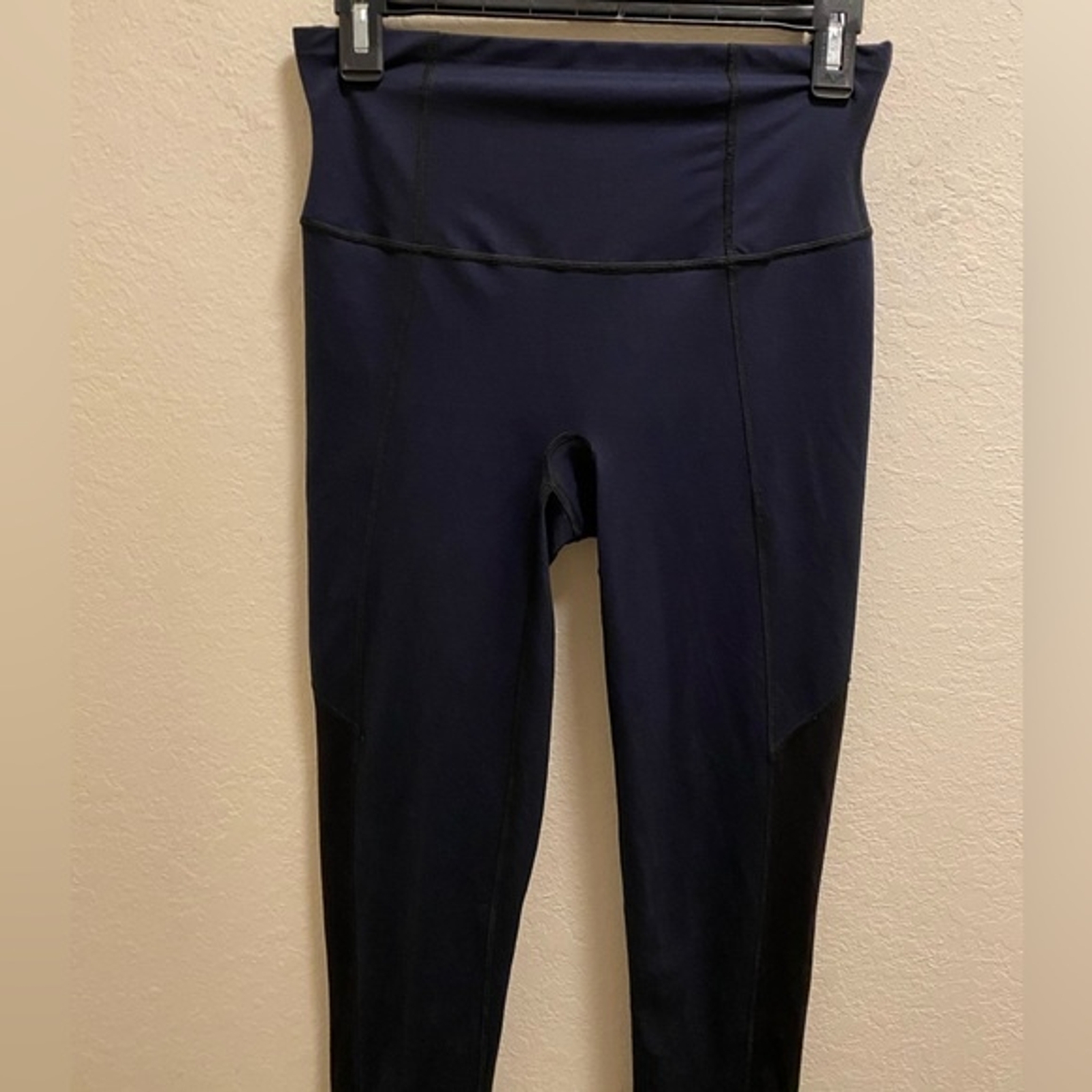 SPANX Blue With Black Panels Compression Leggings Siz… - Gem