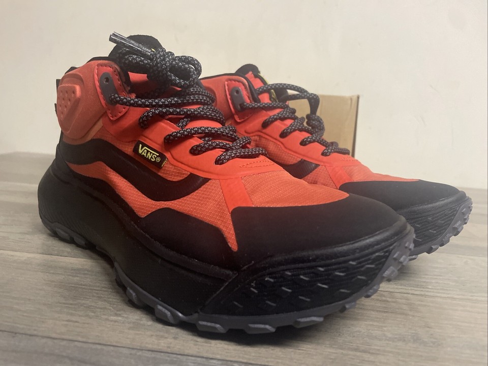 Vans MTE Cross Path Mid Black/Orange Sneakers Hiking Shoes Men's Size ...