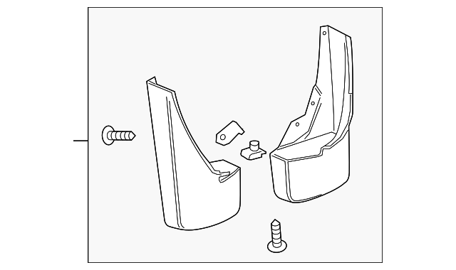 GM OEM 2019-2021 GMC Sierra 1500 Rear Molded Splash Guards Black ...