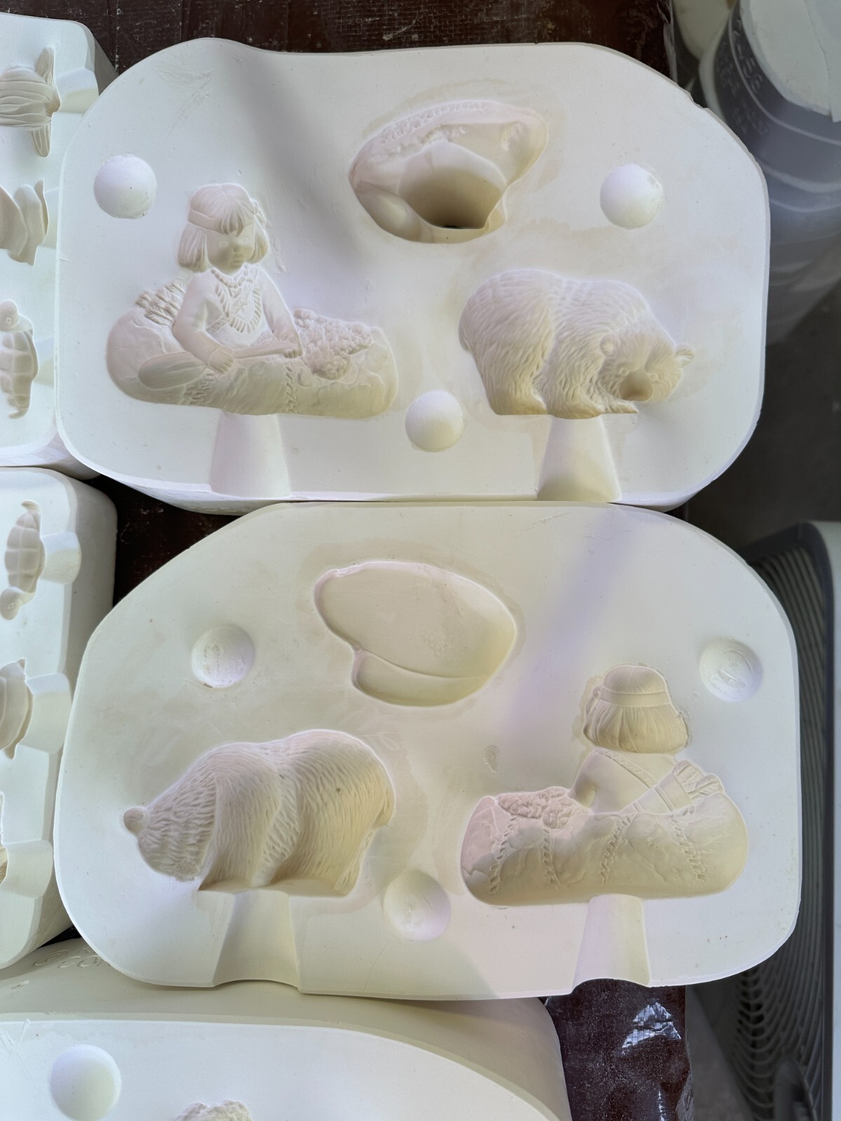 VINTAGE KIMPLE CERAMIC MOLD #2556/2557/2558/2559/2560/2561 INDIAN ...