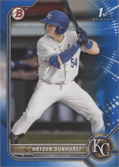 2022 Bowman Draft - Hayden Dunhurst #BD-44 Blue Production Error: All ...