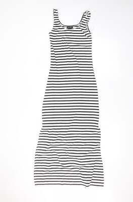 New Look Womens White Polyester Blend A-Line Size 8 | eBay UK