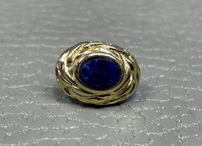 Lapis Multi Scroll Border Yellow Gold Plated Tie Tack Lapel Pin | eBay