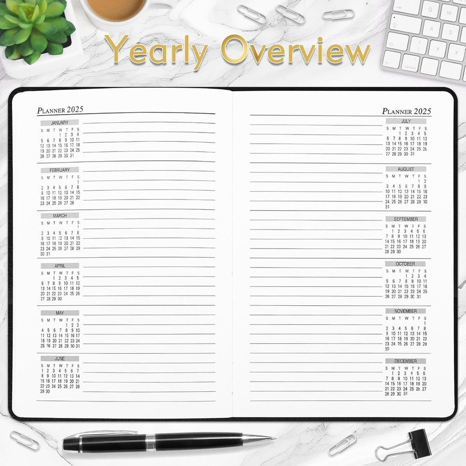 2025 Daily Hourly Planner - One Page a Day, 2025 Diary Planner 5.7 X 8. ...