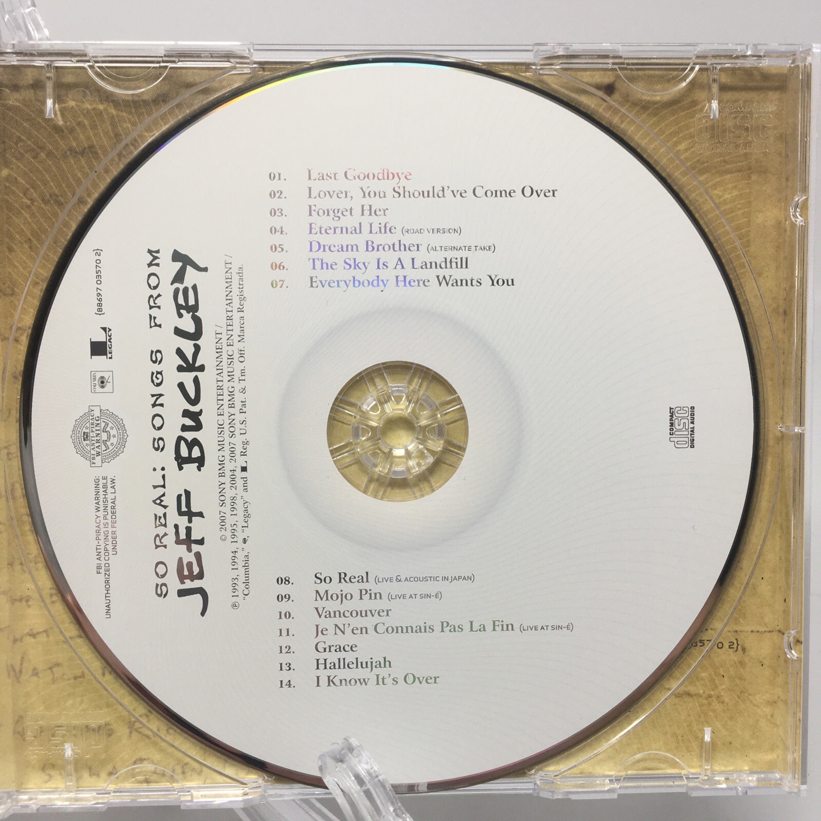 Jeff Buckley : So Real: Songs from Jeff Buckley CD (2007) 886970357029 ...