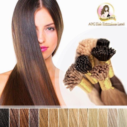 20" Indian Remy Human 6A Hair Itips Micro Beads Extension Double Drawn ...