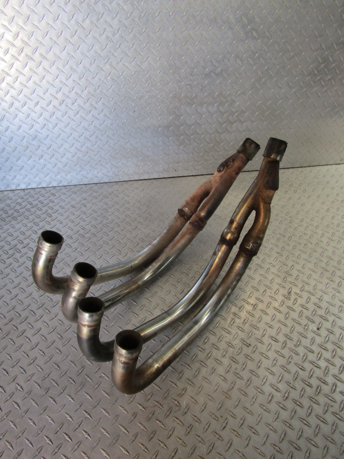 2000 00 Kawasaki Kz1000p Kz 1000 Police Exhaust Header Pipes Ebay