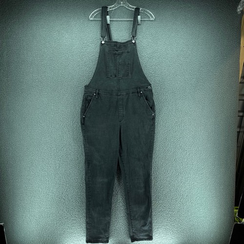 Silver Jeans Overalls Bibs Womens Plus 1X Black Stretch 36x30 Jumper | eBay