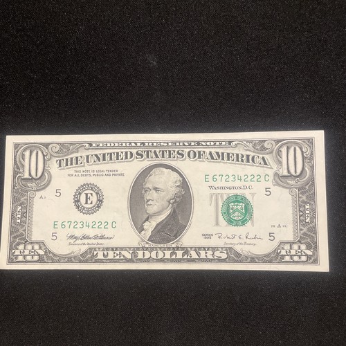 1995 Ten Dollar Federal Reserve Note $10 Bill - UNCIRCULATED | eBay