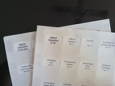 Book Tabs - CONNECTICUT NASCLA Contractors Guide to Business, Law and ...