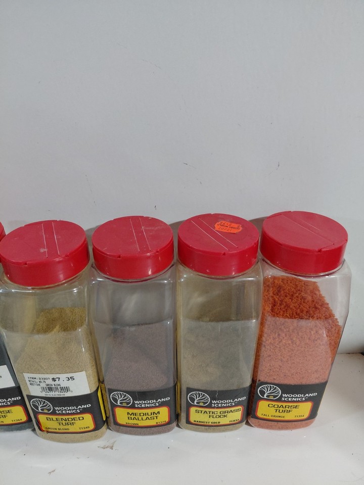 Lot of Model Railroad Scenery Supplies (Woodland Scenic Ballast Grass ...