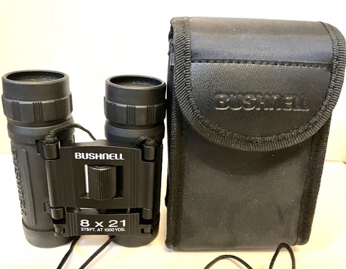 Bushnell Compact Binoculars & Belt Pouch Case 8 x21 Power 378ft at ...