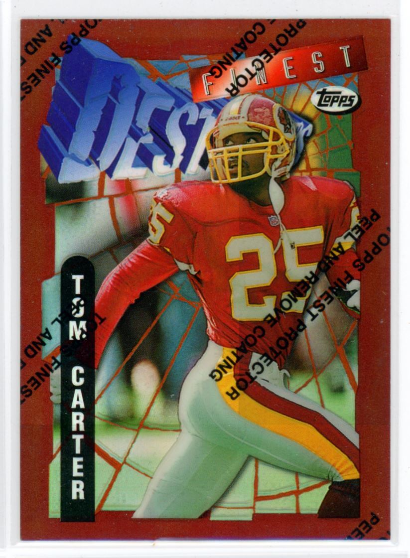 1996 Topps Finest Refractor Tom Carter Washington Redskins #81 | eBay