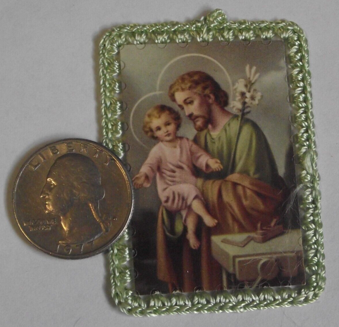 Cloth touched to relic of Saint St Joseph Patron unborn babies Fathers ...