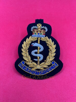 Royal Army Medical Corps Blazer Badge RAMC Embroidered Bullion Wire ...