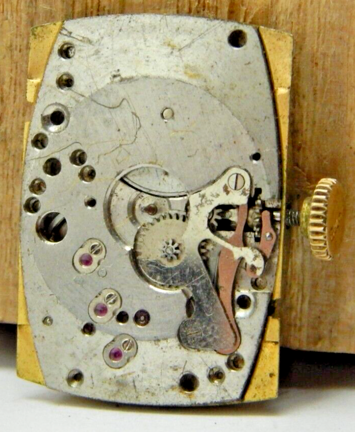 Vintage Bulova 1948 7AK 21 jewel wrist watch movement with stem & crown ...