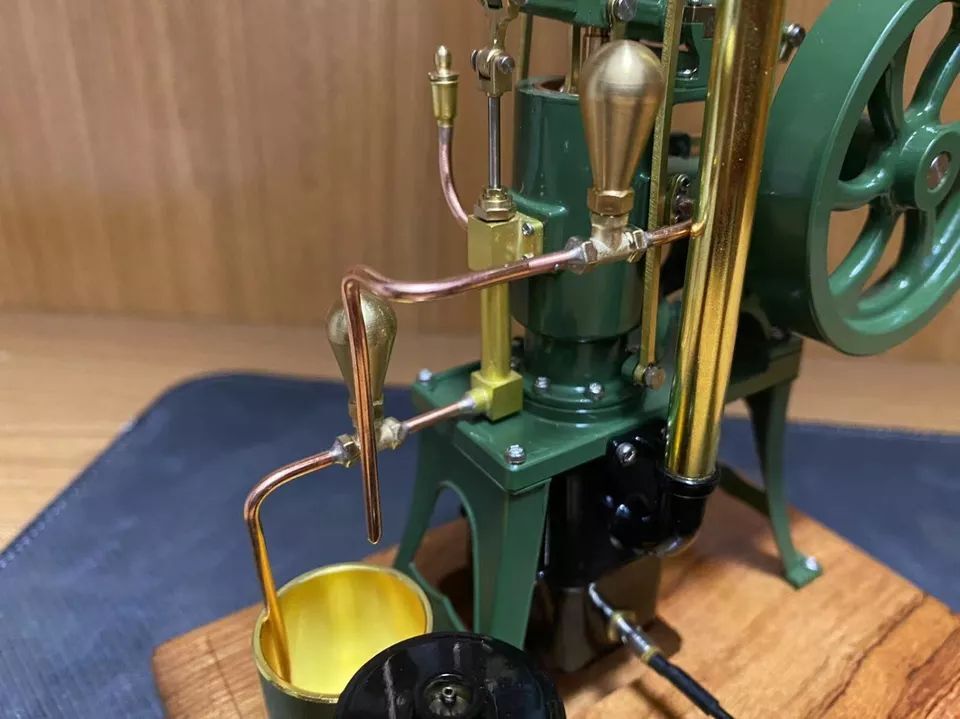 Mini Stirling Engine Green Brass Rider Ericsson Hot Air Pumping Engine ...