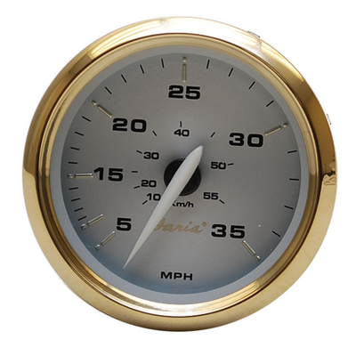 Faria Boat Pontoon Speedometer Gauge SE9980A | Kronos Gold 3 1/4 Inch ...