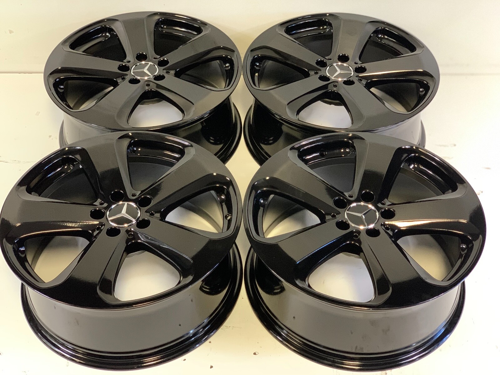 19" GLC RIMS WHEELS GLC350 GLC350e GLC300 GLC 300 STOCK OEM BLACK SET ...