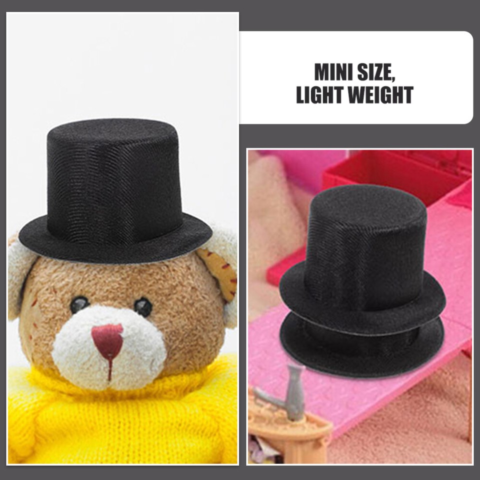 6pcs Miniature Top Hat Mini Doll Hats Mini Snowman Hats Craft ...