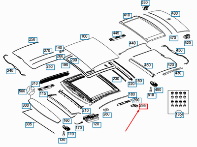 MERCEDES-BENZ S W222 Sunroof Slide Shoe Ts A2227800000 NEW GENUINE | eBay