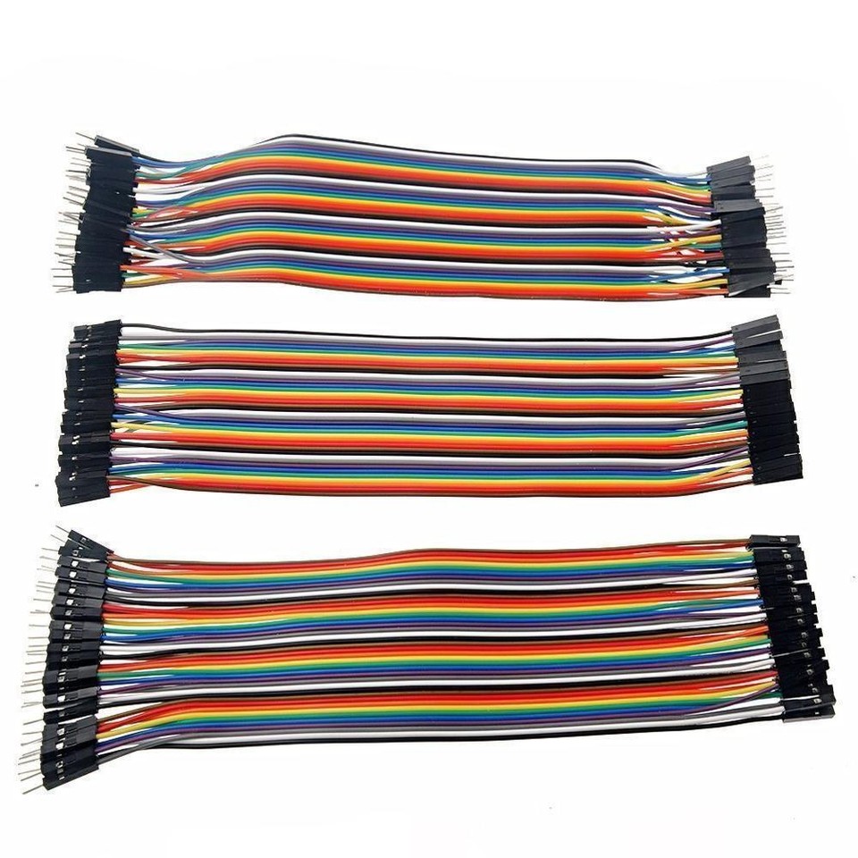 3 x 40Pin 20cm DuPont 1P-1P Wire Jumper Cables Pin-Pin Pin-Socket ...