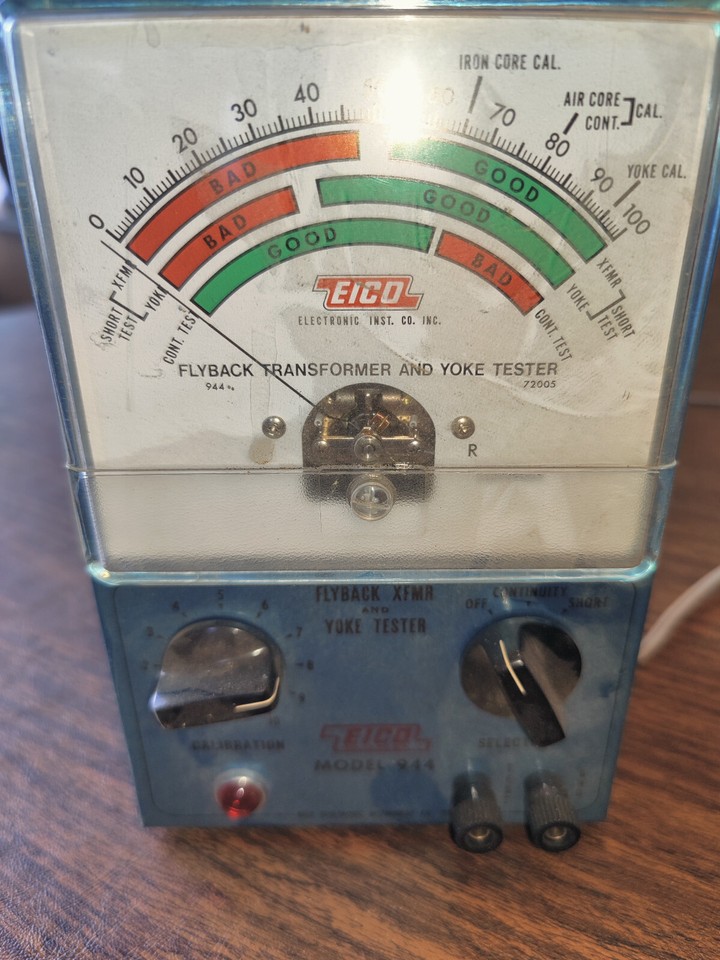 Vintage EICO MODEL 944 FLYBACK TRANSFORMER and YOKE TESTER Early 1970's ...