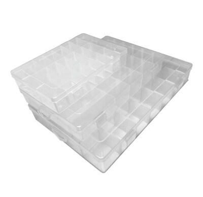 Storage Box Hard Plastic Adjustable Compartment Slot Plastic Craft ...