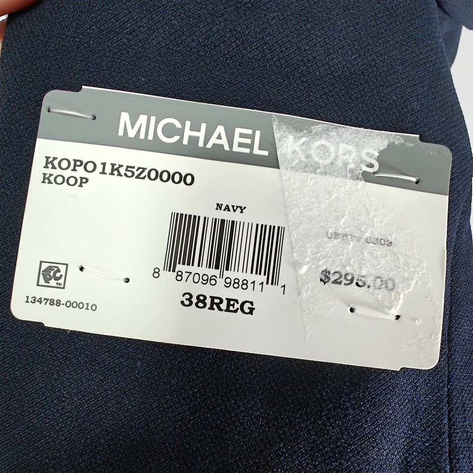 Michael Kors Men's Sport Coat Blazer KOOP Two Button Navy Blue 38R NEW ...