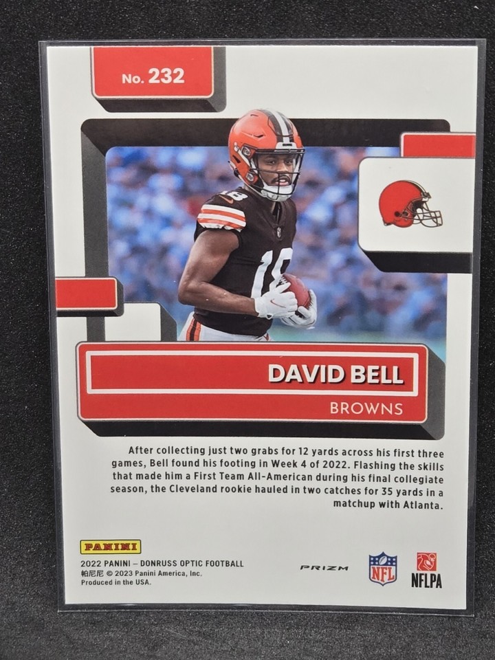 2022 Donruss Optic David Bell Pink Rated Rookie RC #232 Cleveland ...