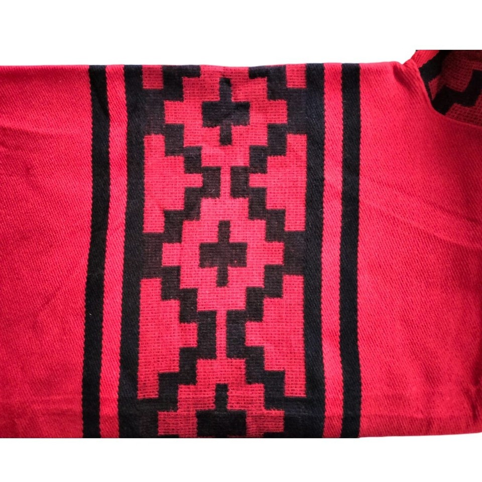 Alpaca Wool Hooded Poncho - Unisex Mapuche Chile Design - One Size ...